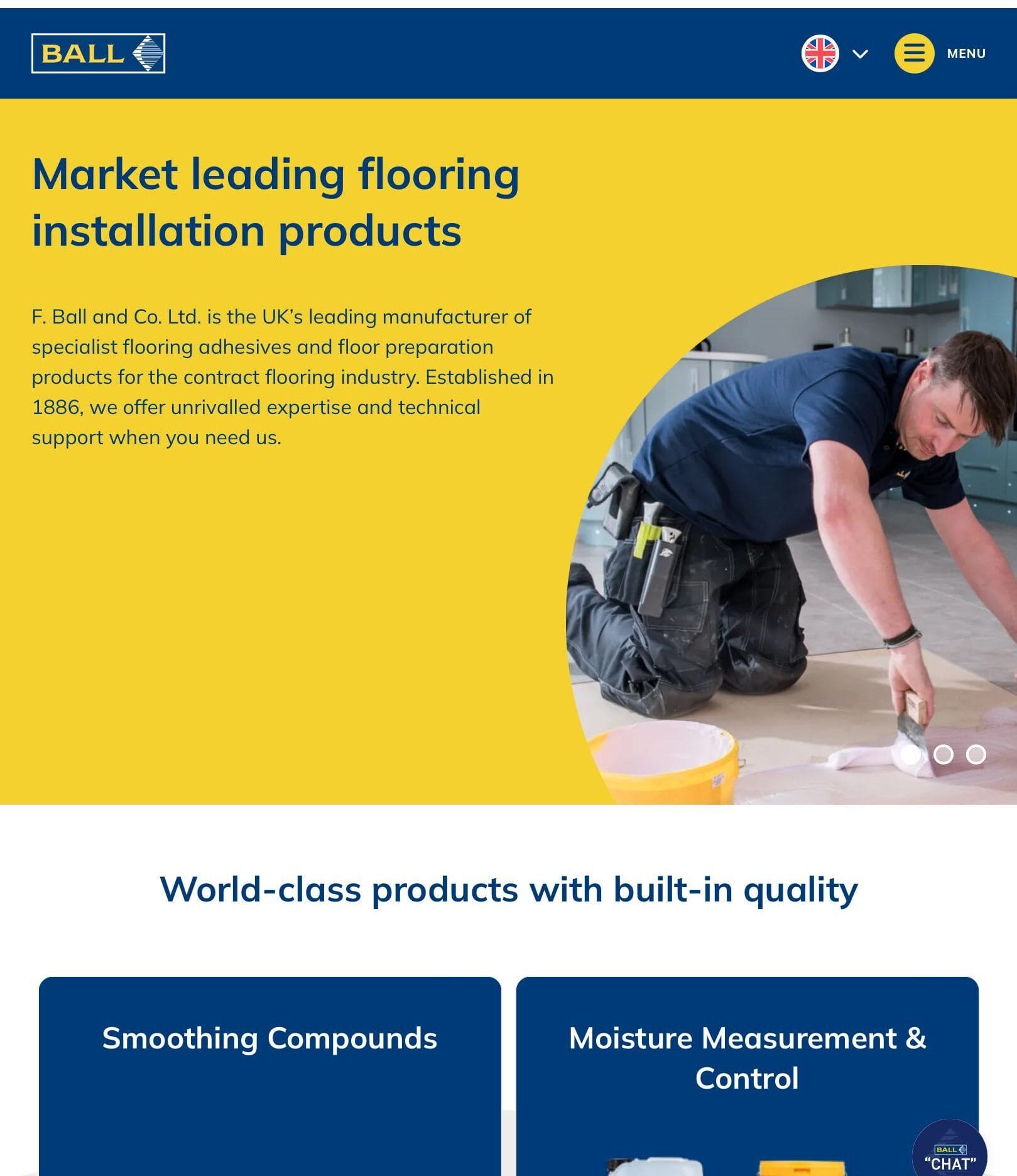 New Look F. Ball Website | F. Ball